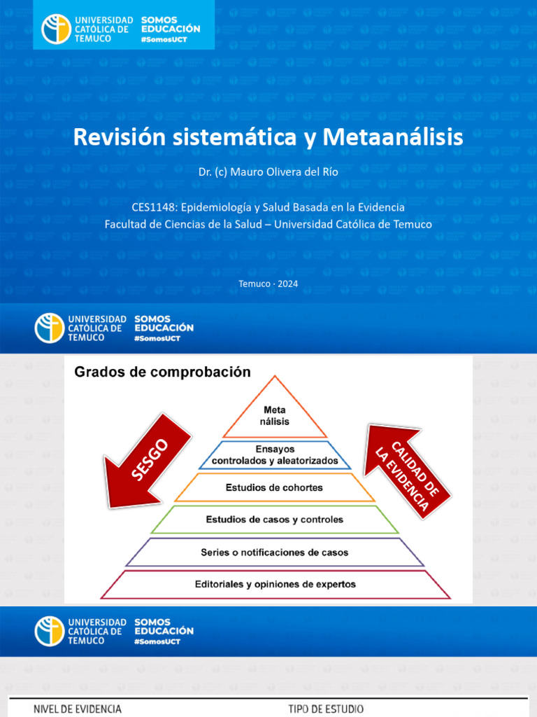 Clase 5 - Revisión sistemática y metaanálisis | PDF