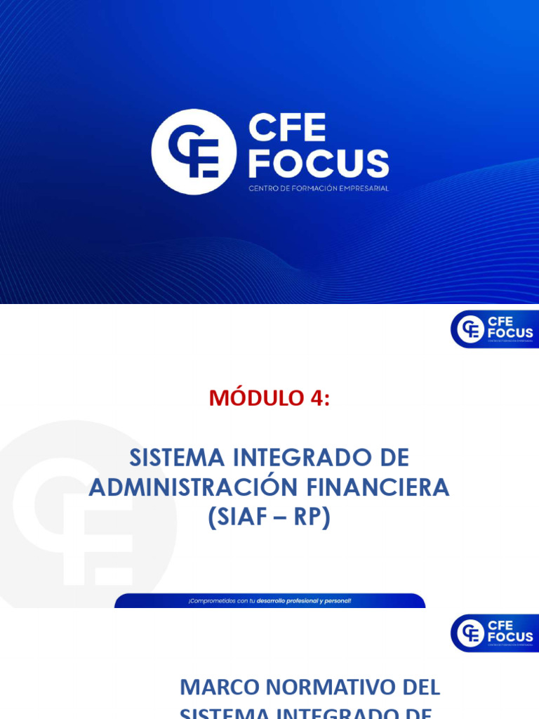 Módulo 4 SIAF RP | PDF