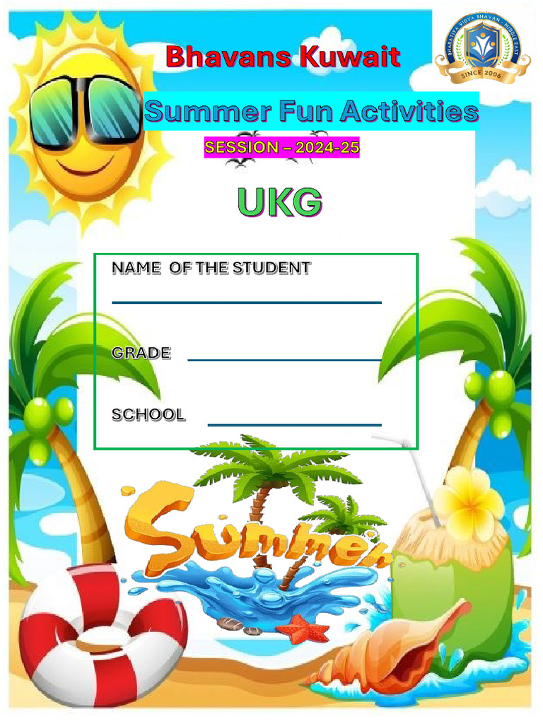 Ukg Holiday Assignment | PDF