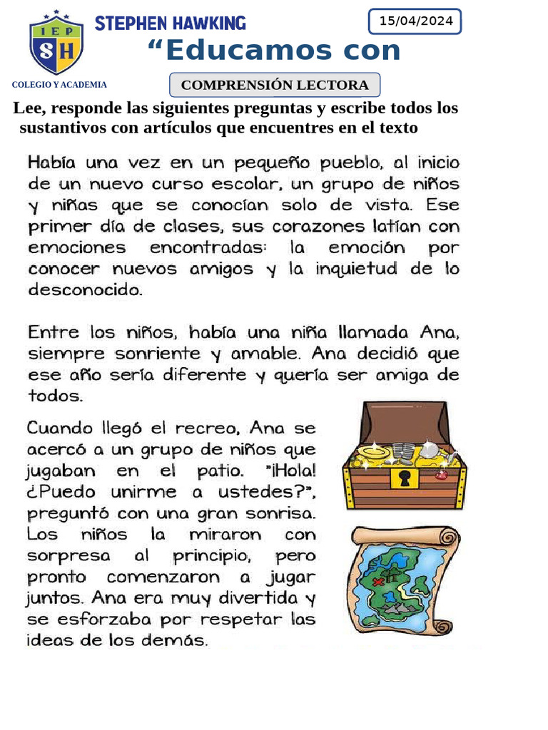 Comprension Lectora - Sustantivos | PDF