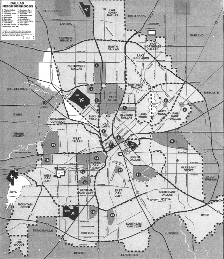 The Official Dallas Morning News Neighborhood Map | PDF