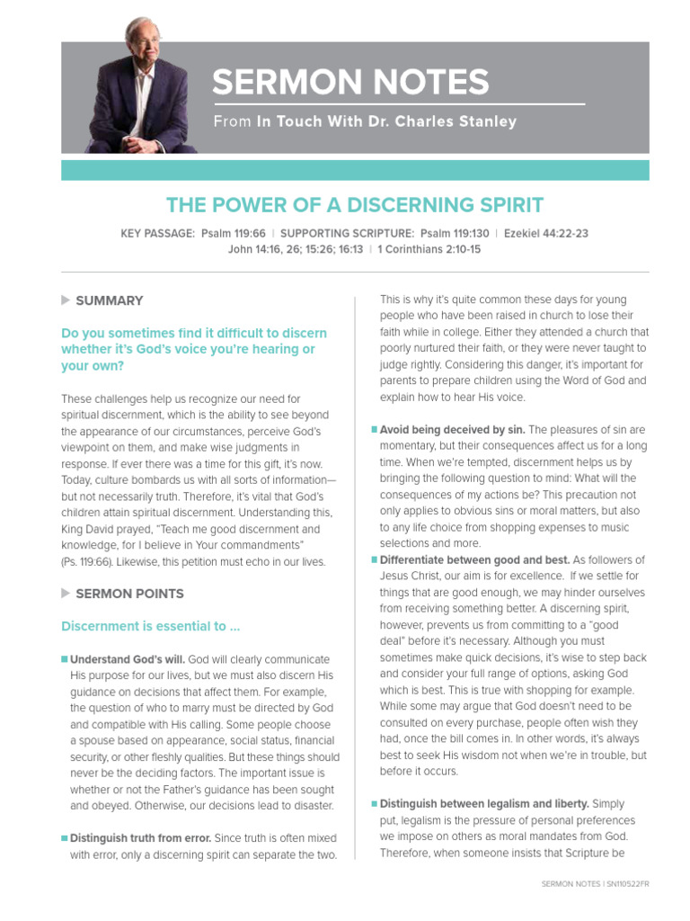 The Power of A Discerning Spirit | PDF