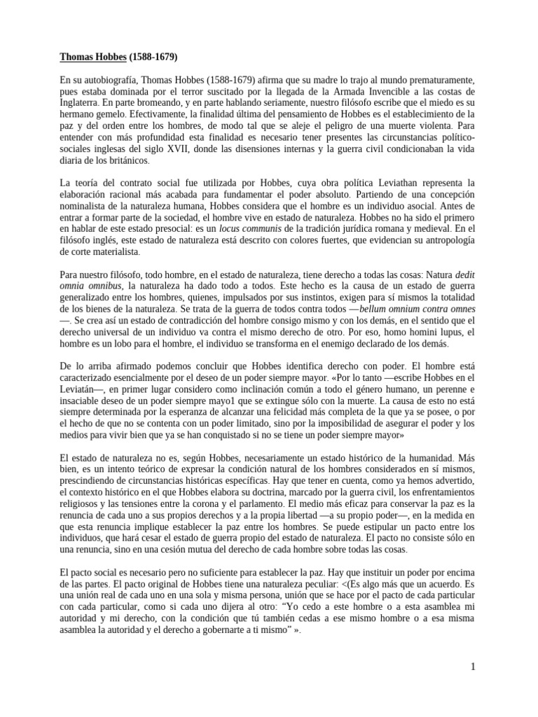 Hobbes-Locke - Rousseau | PDF