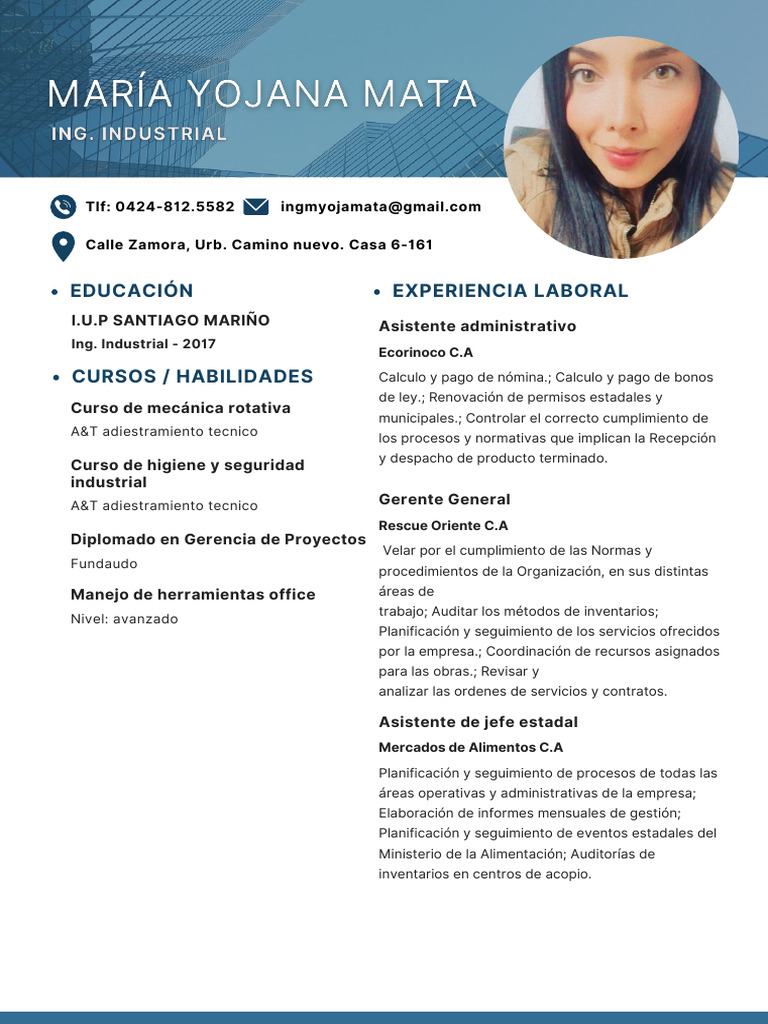 Currículum Maria Yojana 2024 | PDF