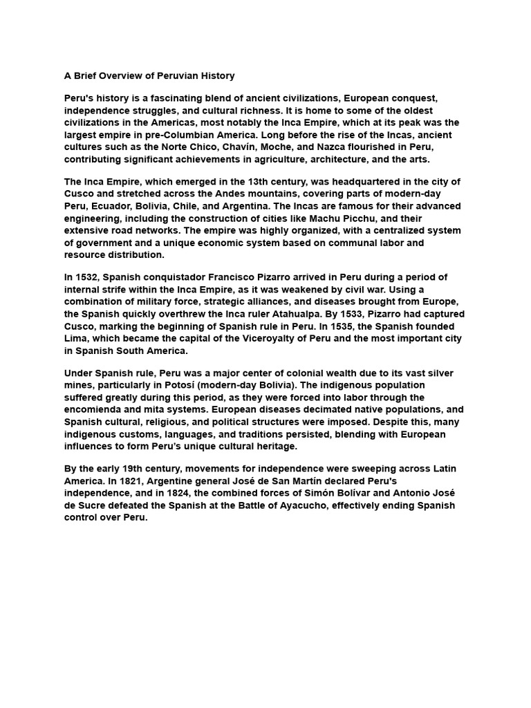 Peru History | PDF | History