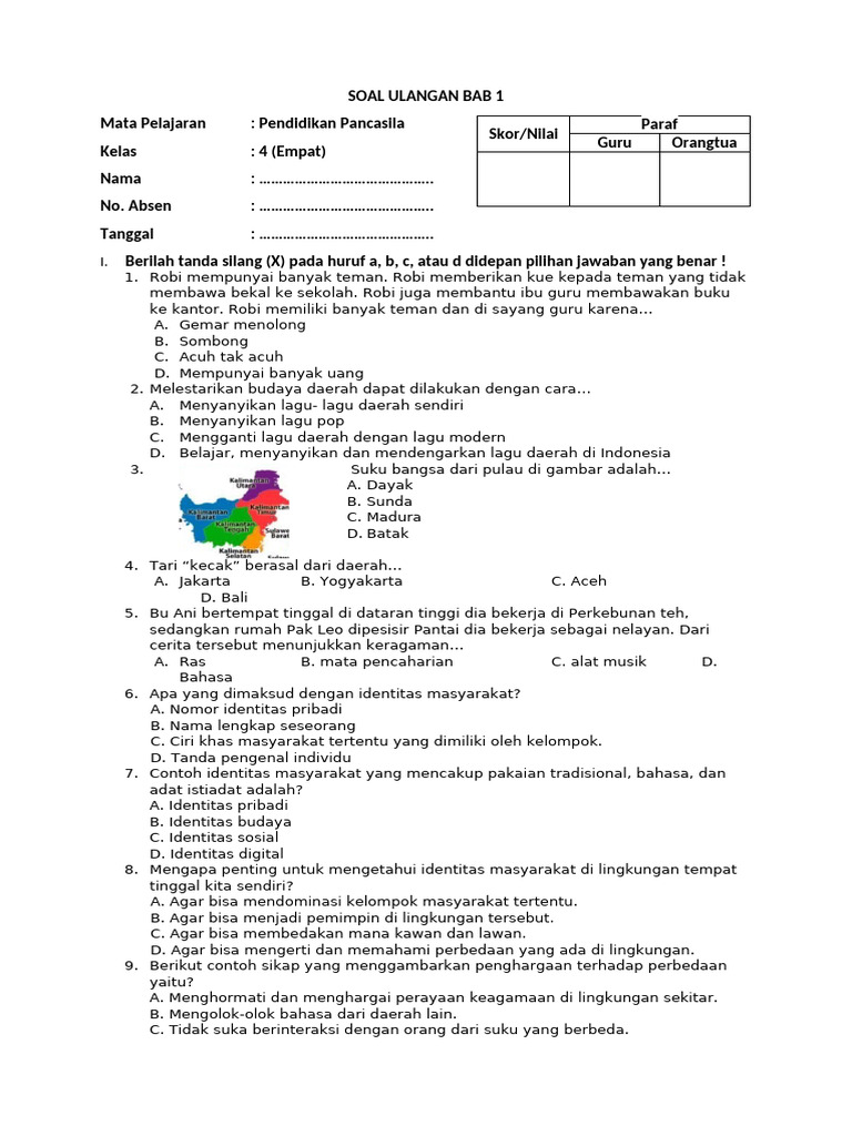 SOAL PP BAB 1 OK | PDF