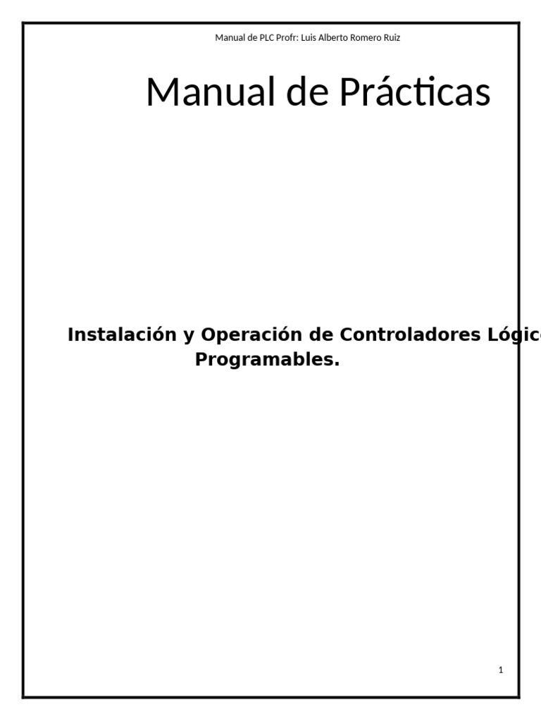 Manual de PLC | PDF