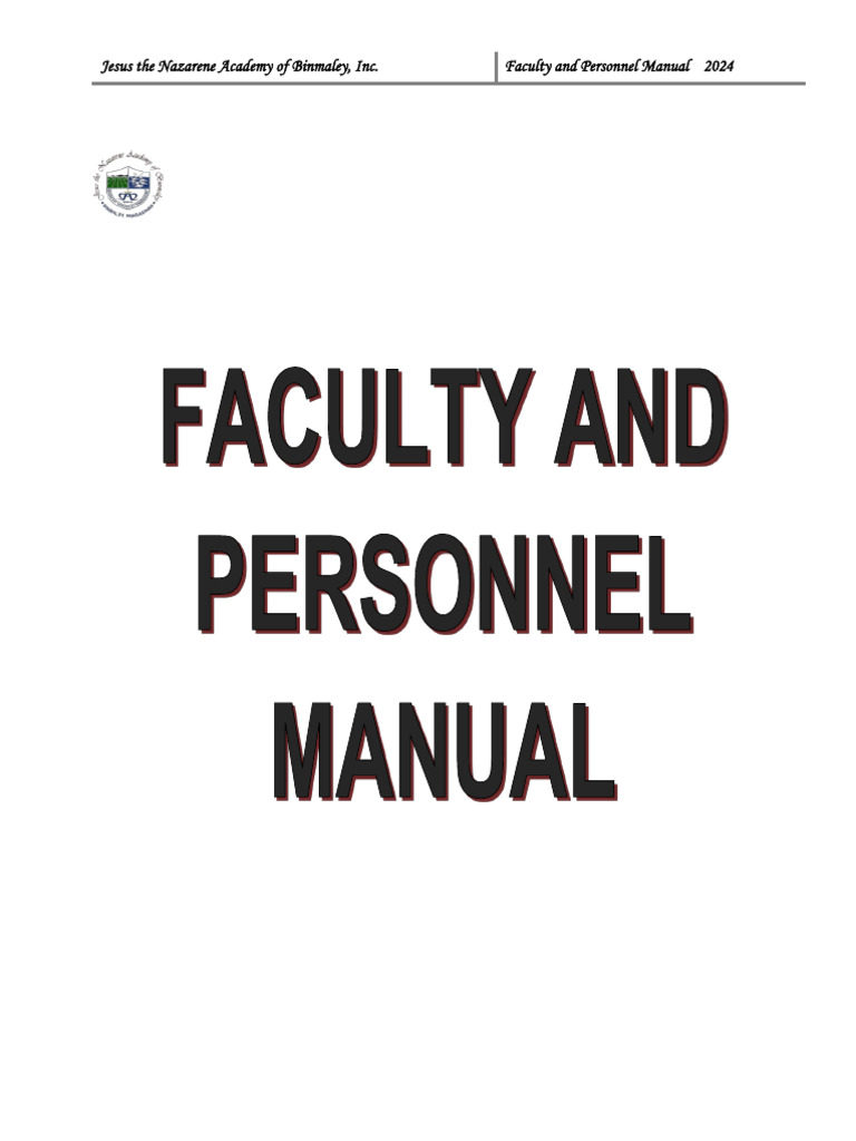 Faculty and Personnel Manual | PDF