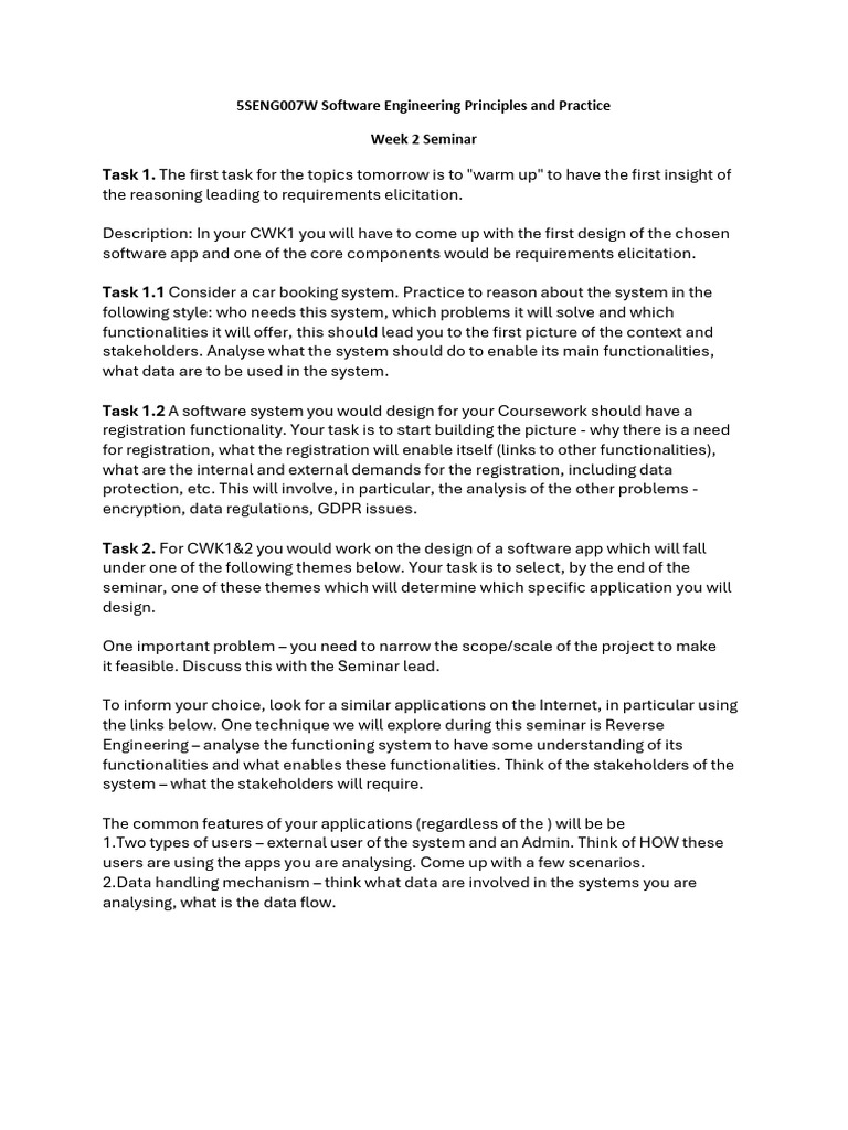 Week 2 Seminar | PDF | Computers