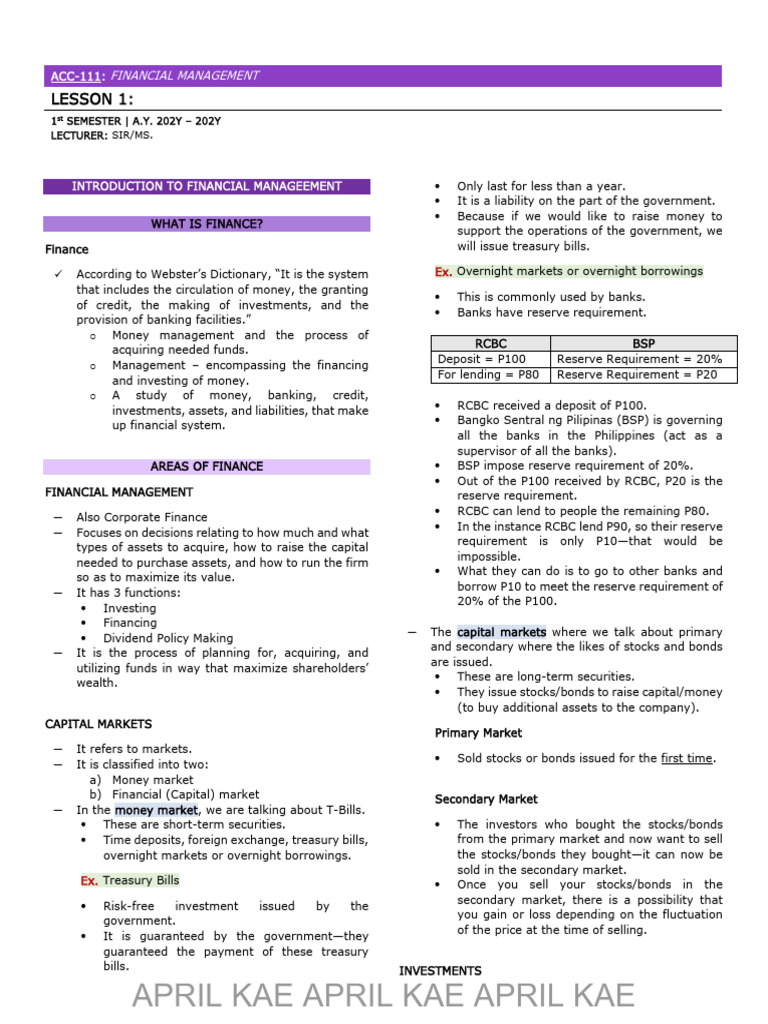 Financial Management Introduction | PDF