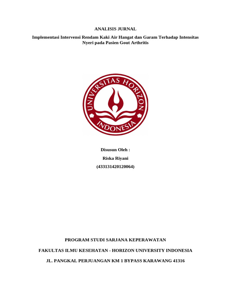 Ebp Rendam Kaki Pada Pasien Gouth Arthritis | PDF