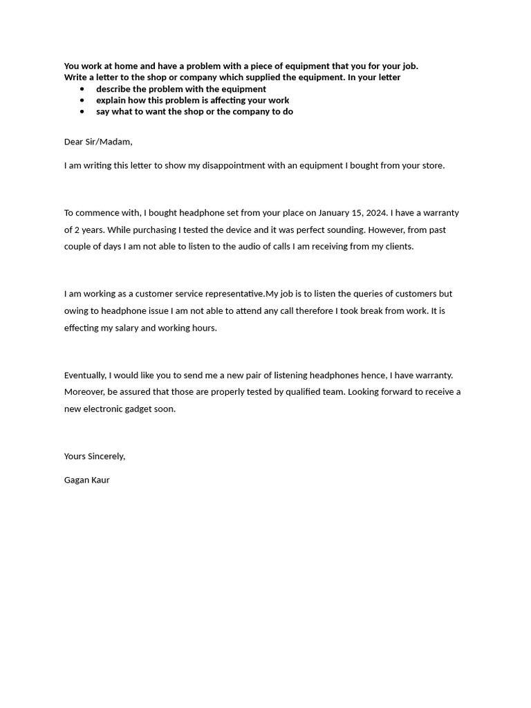 wrong sample letters | PDF