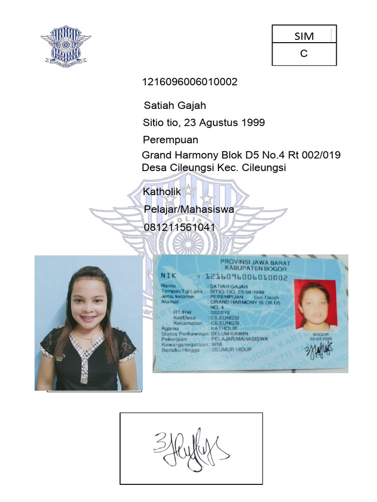 FORMULIRSIM Satiah | PDF