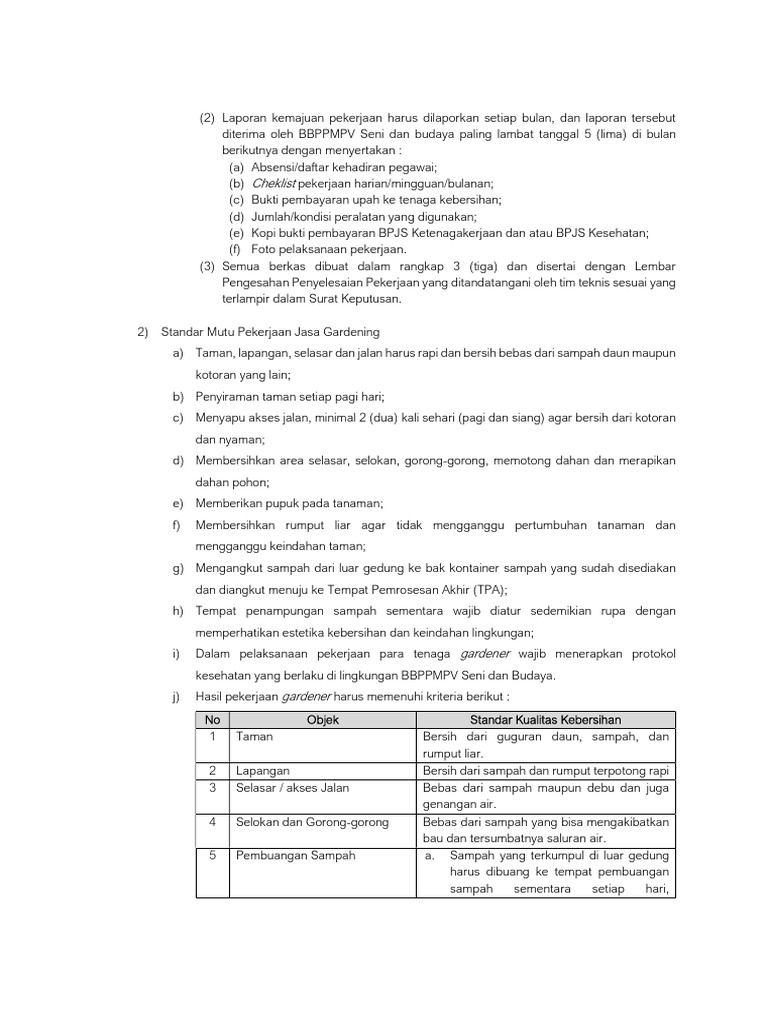 Spesifikasi Teknis CSGardeningSeni Dan Budaya Tahun 2023 Fix 11 | PDF