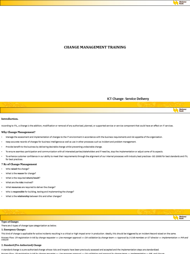 Change Management Training | PDF