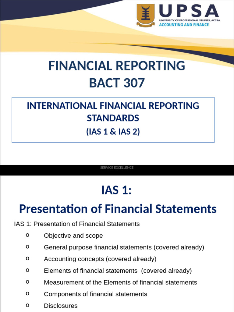 IAS 1 & IAS 2-BACT 307-FR-2023 | PDF