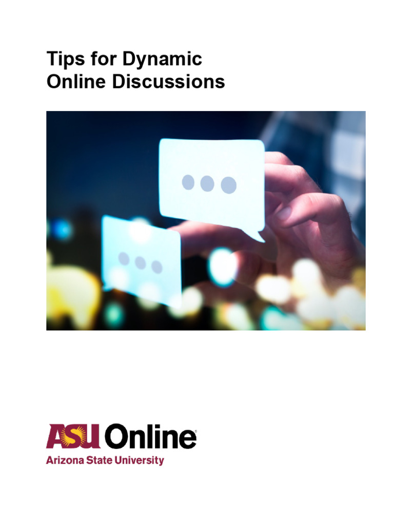 Tips for Engaging Online Discussions | PDF | Internet Forum | Human ...