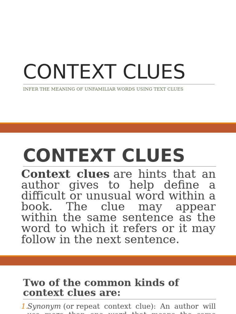 Context Clues | PDF