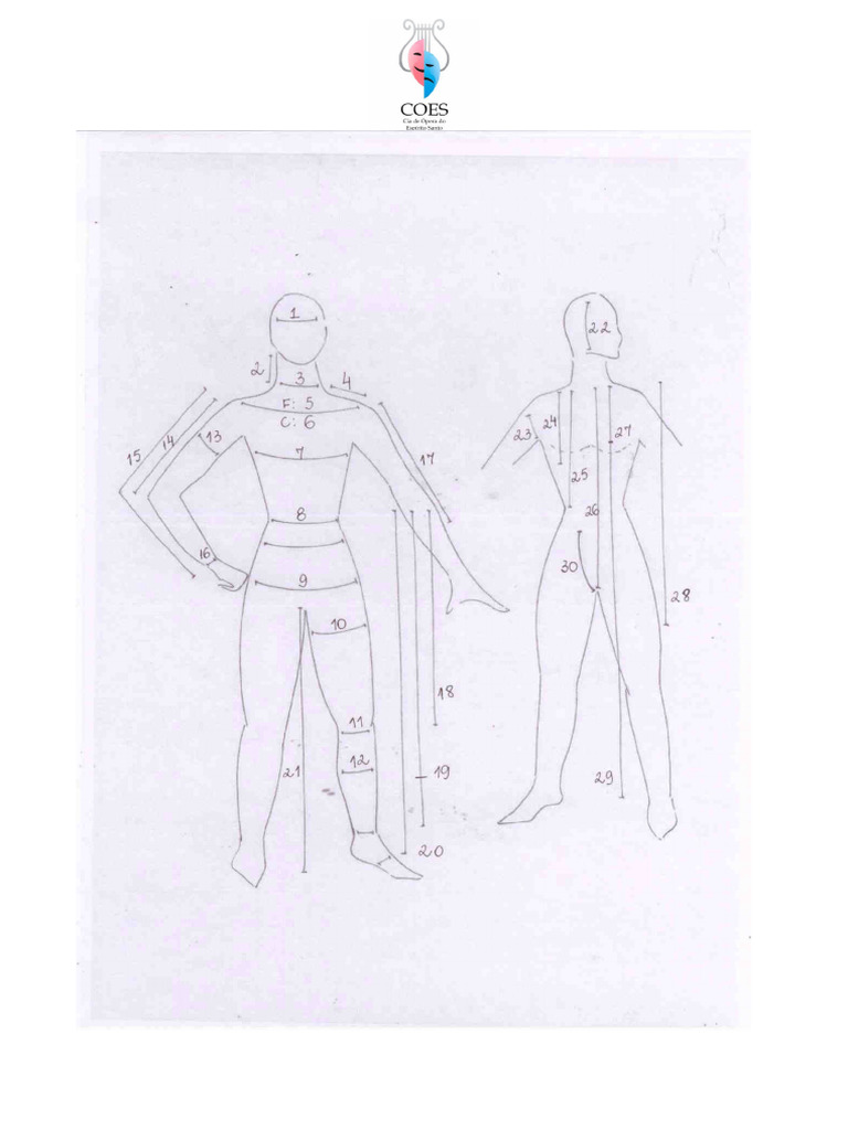 Croqui de Medidas Numerado | PDF