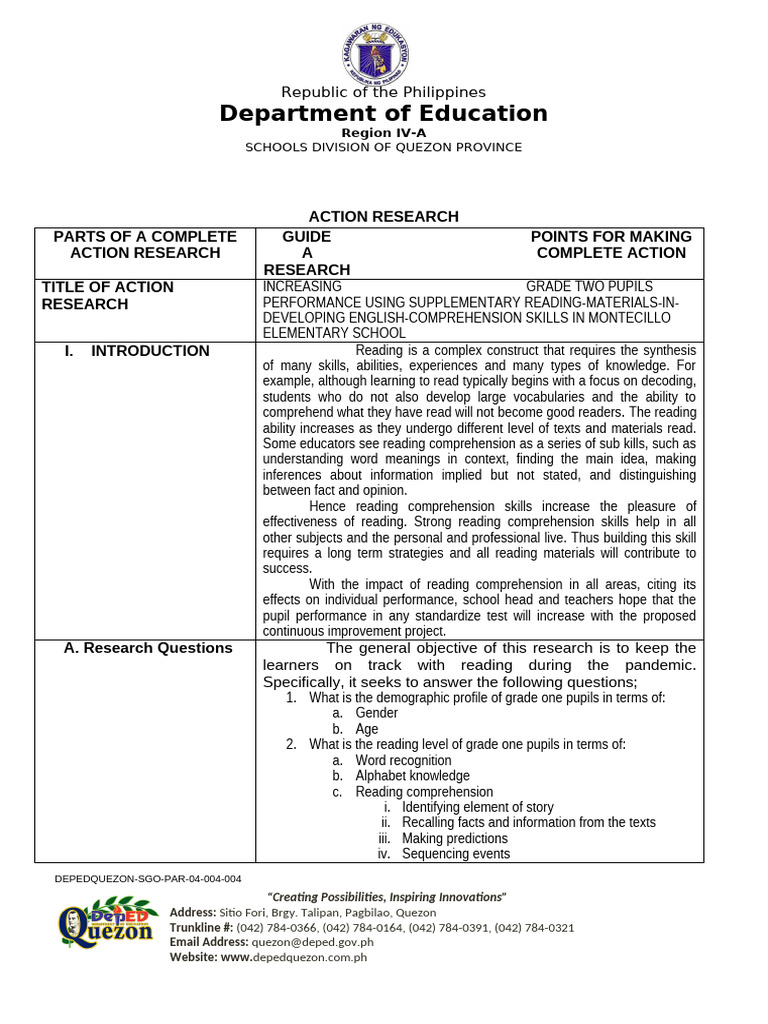 Action Research 2 | PDF