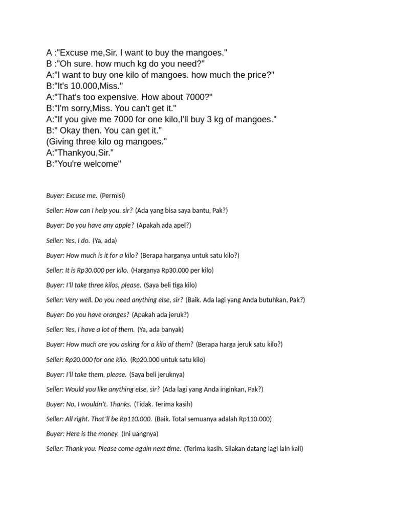 dialog bahasa inggris | PDF