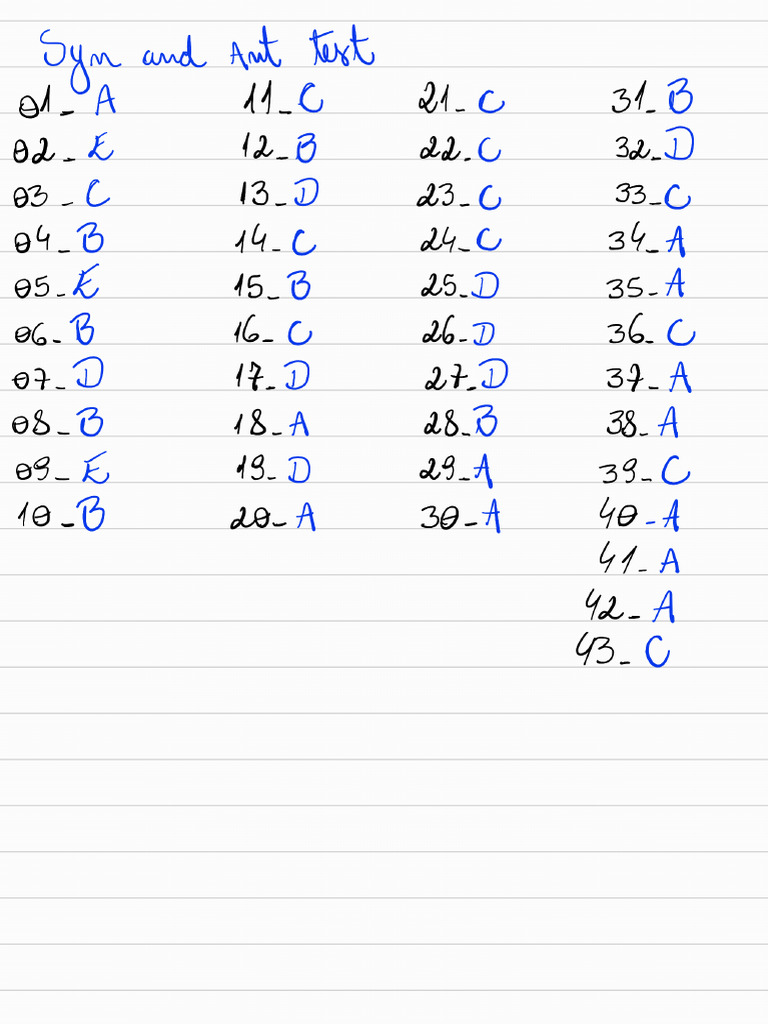 Syn and Ant text_Gabarito | PDF