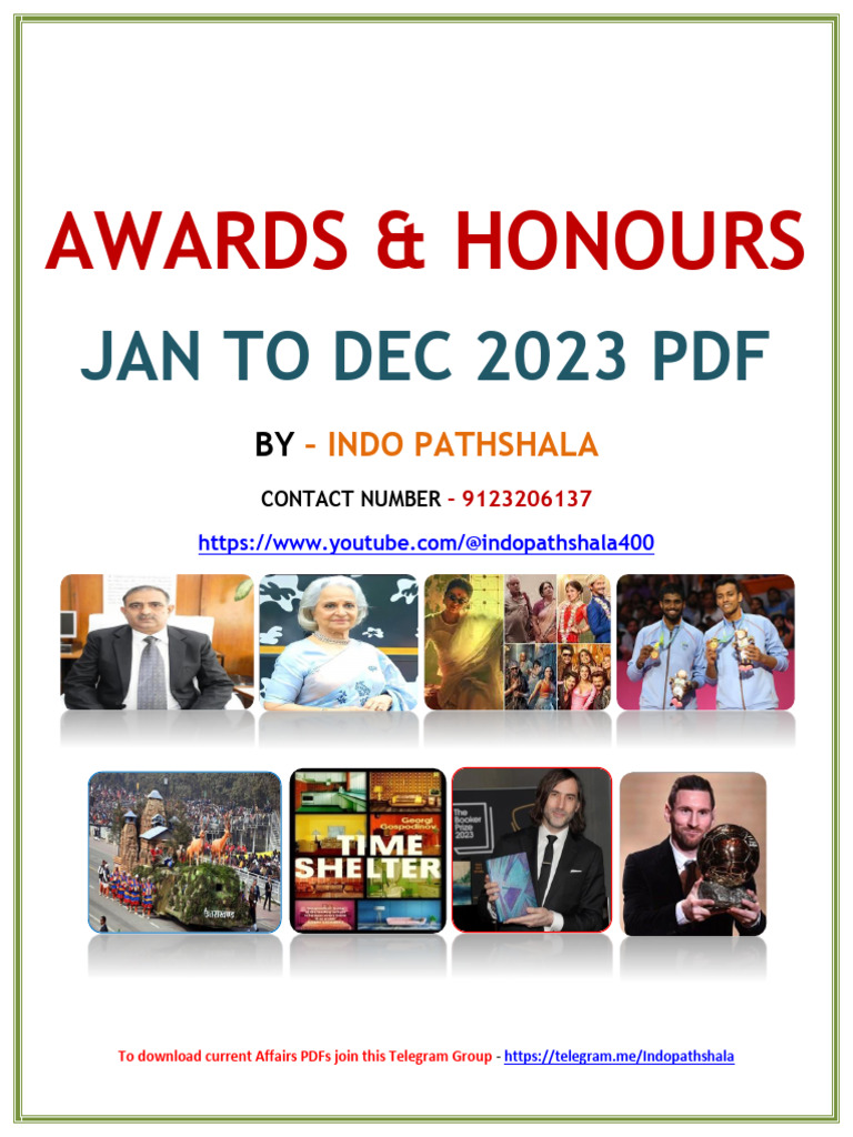 Imp Awards and Honours 2023-1 | PDF