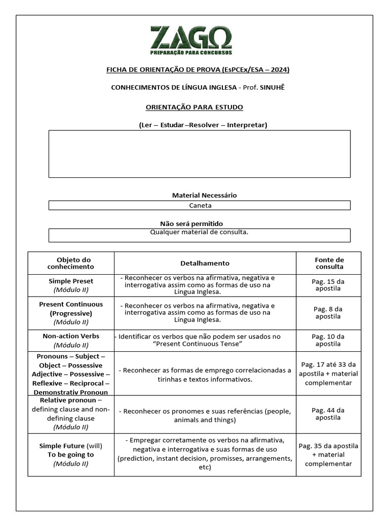 FOP - EsPCEx - ESA - AGOSTO 2024 | PDF