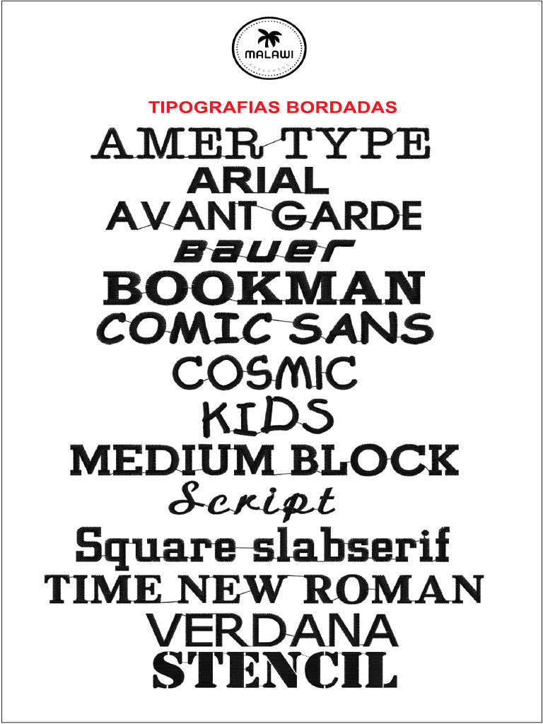 Tipografias Bordadas | PDF