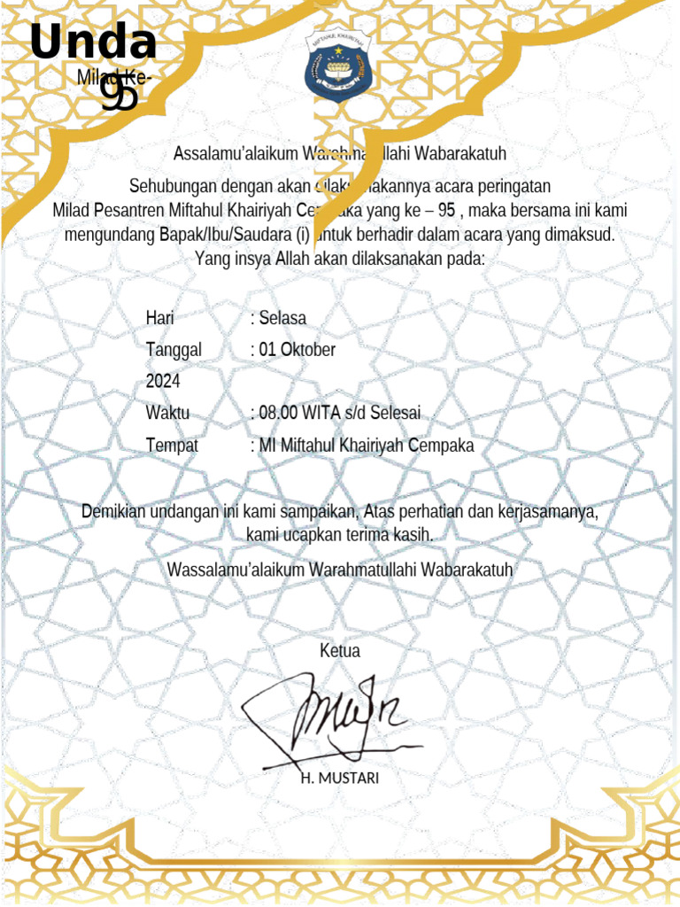Undangan Milad Pdf 7850
