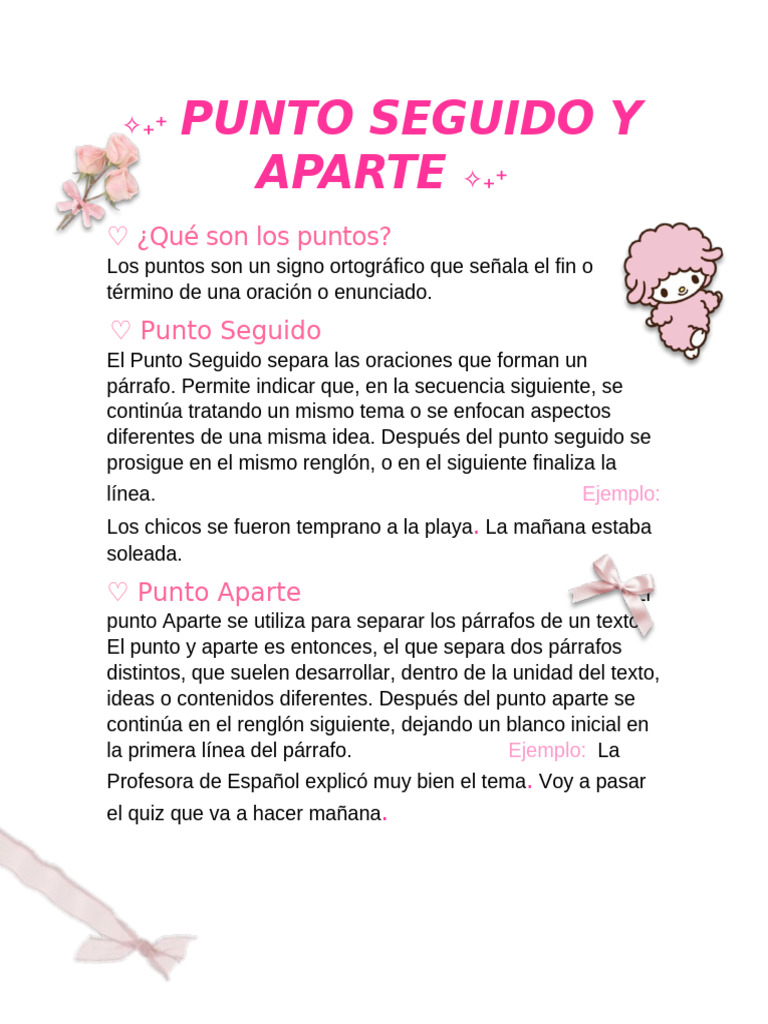 Punto Seguido y Aparte | PDF