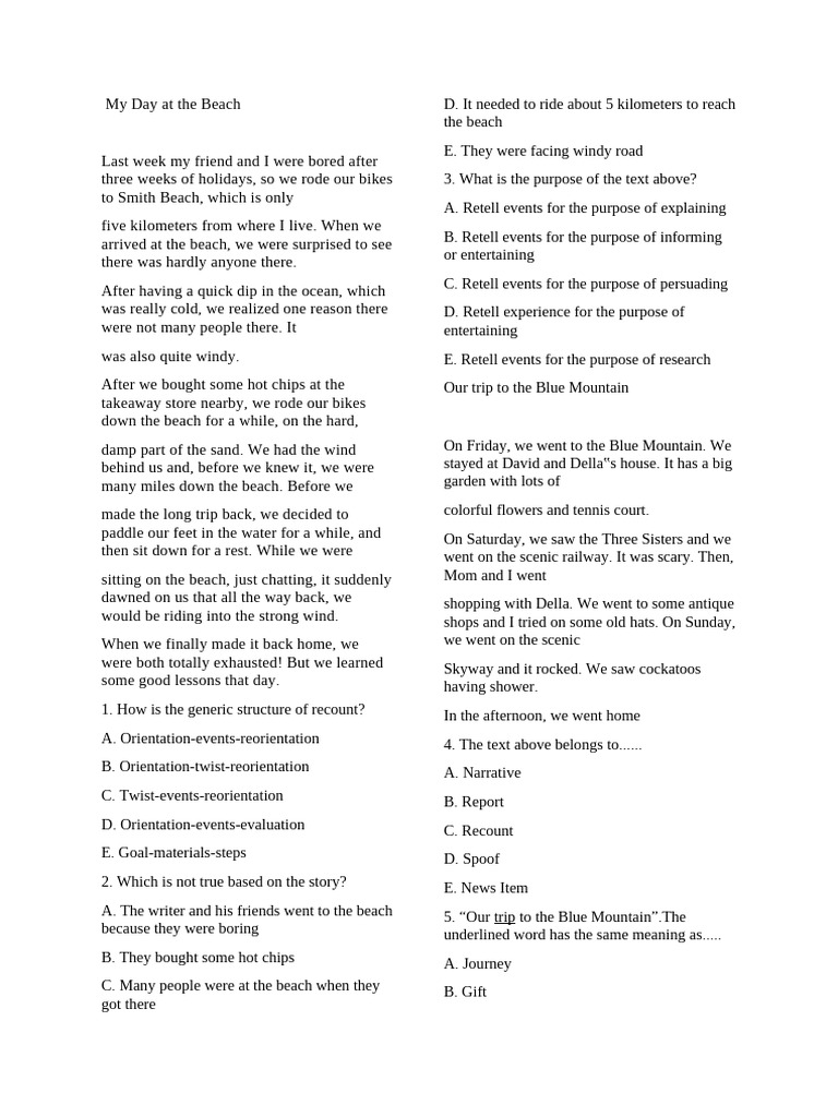 My Day at The Beach | PDF