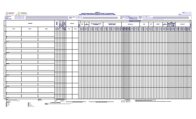 Formatos Censo Nominal CENSIA 2024 0-8 Isa | PDF