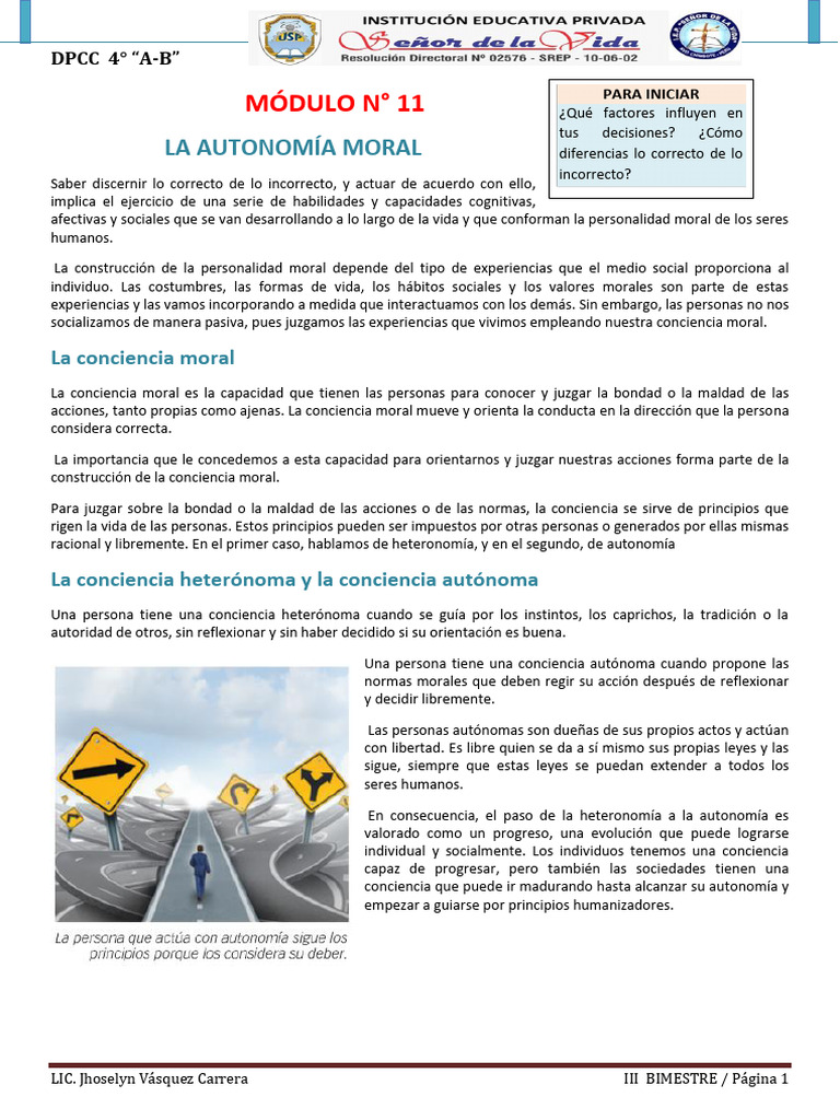 MODULO N° 11- DPCC 4° 2024 (1) | PDF