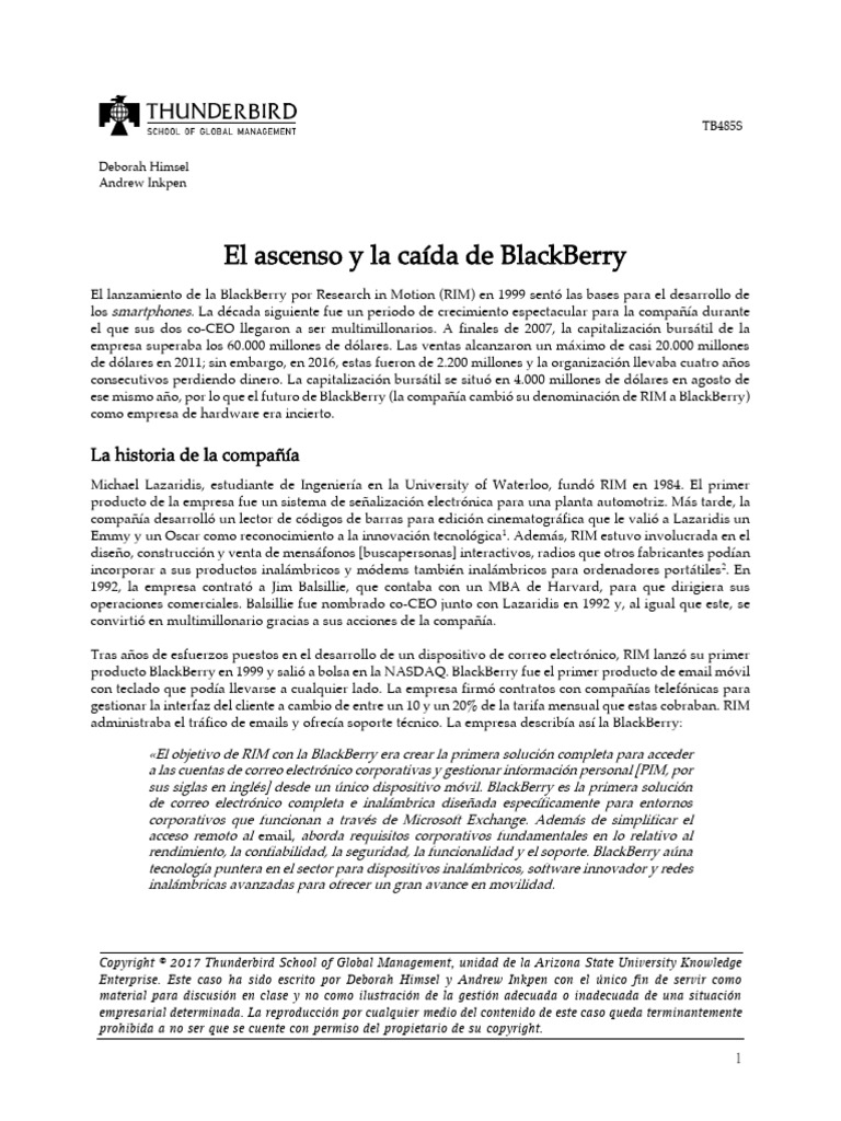 La Caida Del BlackBerry | PDF