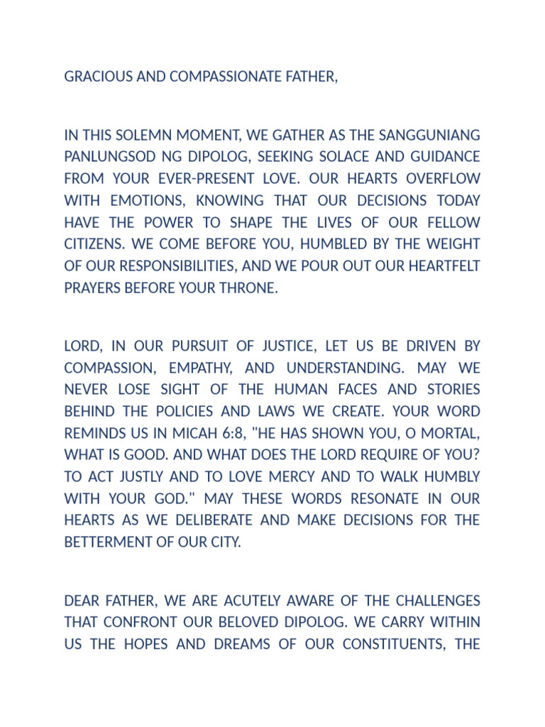 Session Prayer | PDF