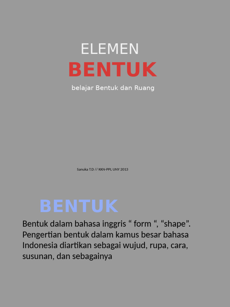 Elemen Bentuk | PDF