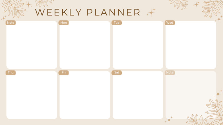 Cream Minimalist Aesthetic Printable Weekly Planner Calendar.pdf1 | PDF