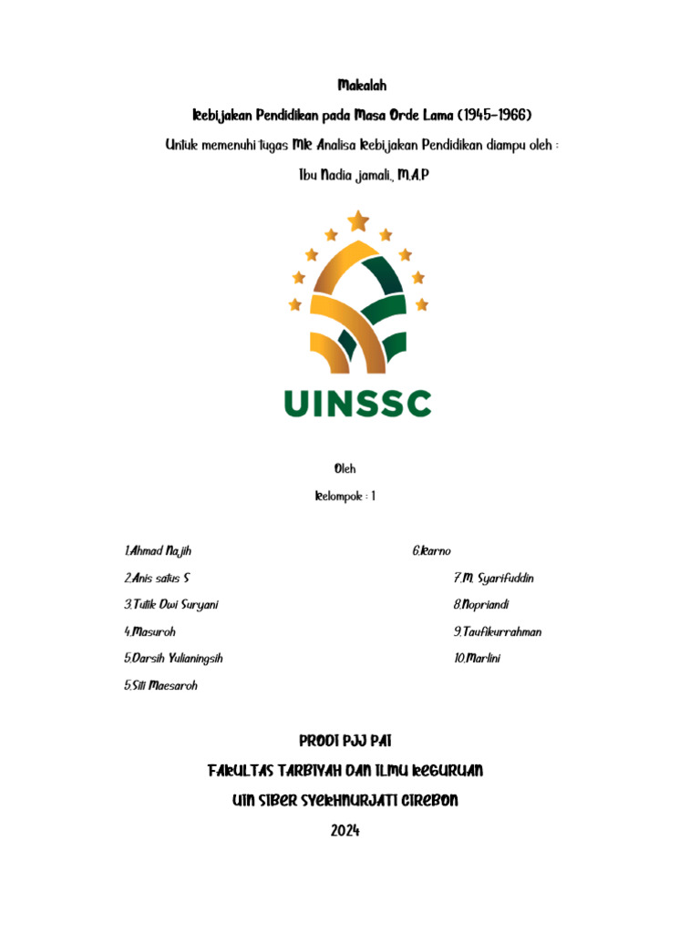 Makalah Analisis Kebijakan Klompok 1 | PDF