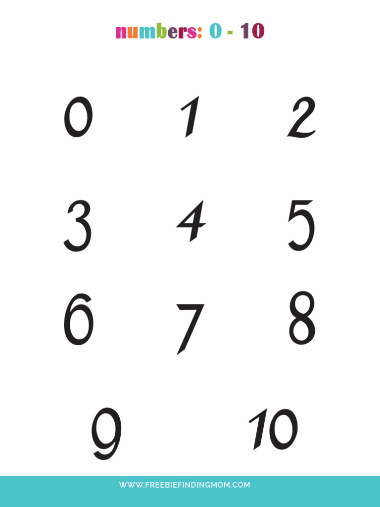 Calligraphy Number Printables (Sets) | PDF