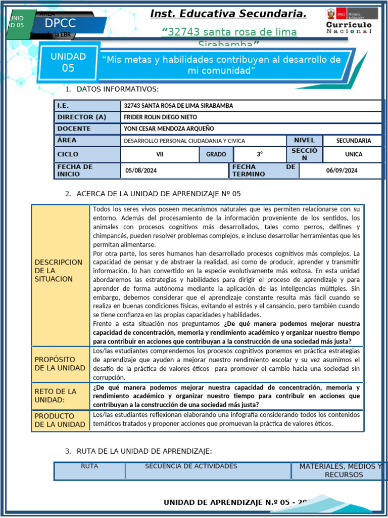 001-3º DPCC - Und.5 2023 Final | PDF