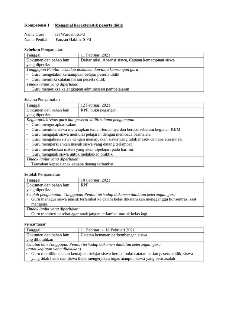 5 PENGAMATAN (PENILAIAN) PKG 2014 luring (1)-2 | PDF