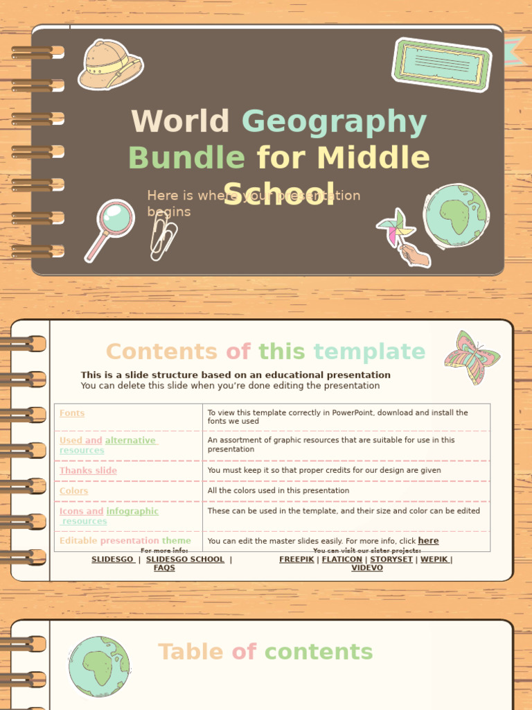 World Geography Bundle For Middle School by Slidesgo | PDF