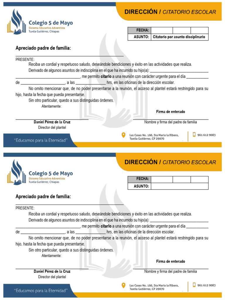 FOMATO Citatorio | PDF