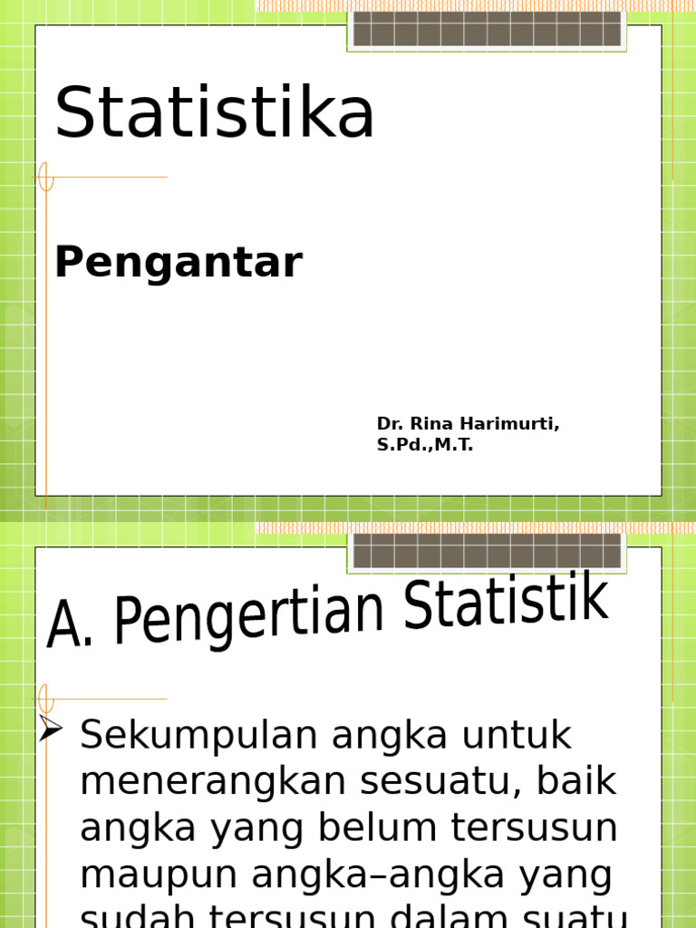 Materi 1-Pengertian Statistik | PDF