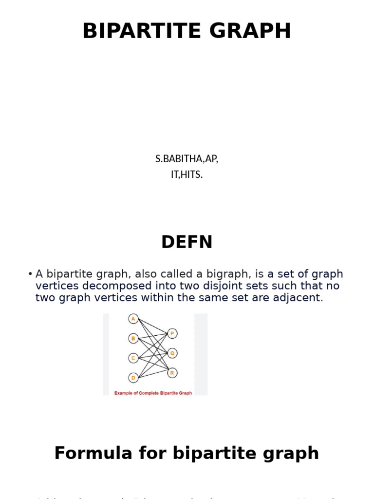 Bipartite Graph | PDF