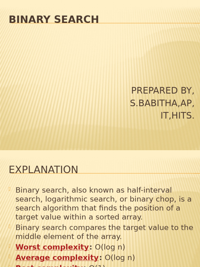 Binary Search | PDF