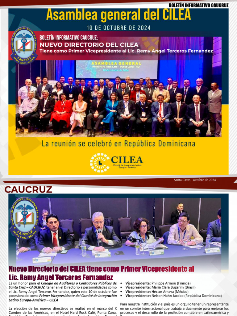 CAUCRUZ Nuevo Directorio CILEA 2024 | PDF