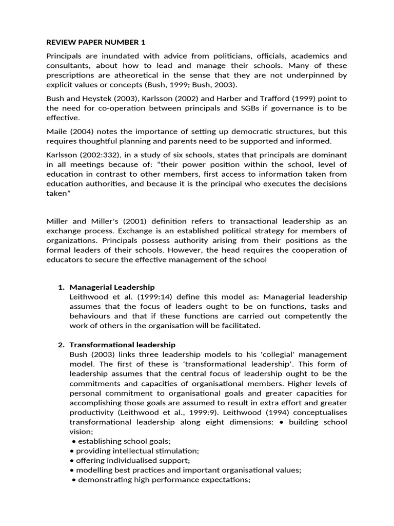 REVIEW PAPER NUMBER 1 | PDF