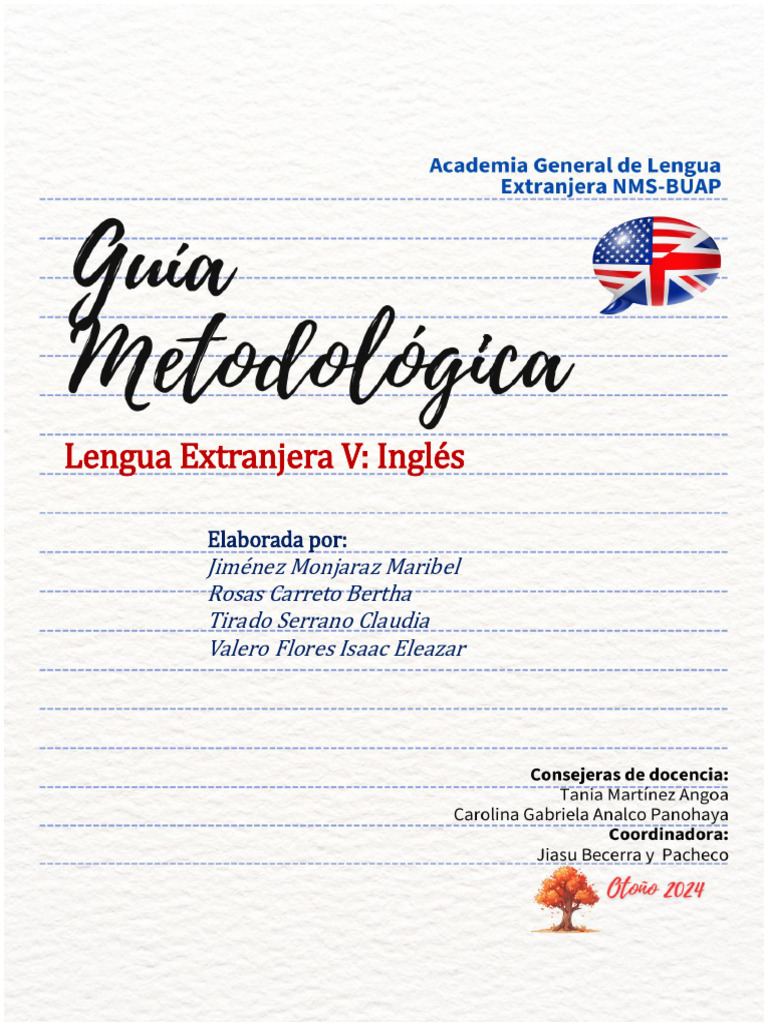 Guía Lengua Extranjera V-1 | PDF